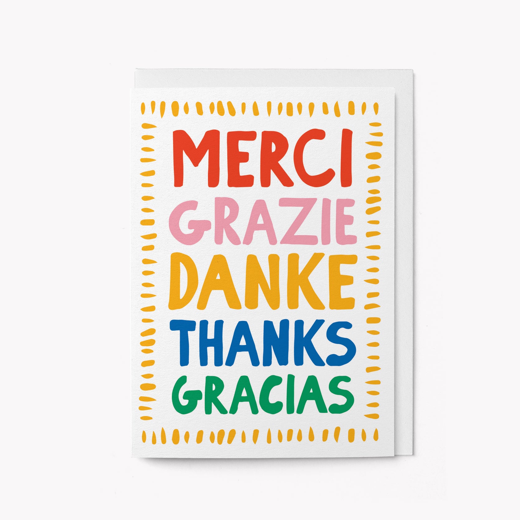 Merci, Gracias, Danke, Thanks Card | Thank You Cards